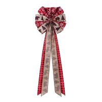 China Ribbon Bow Style Pull Bow for Holiday DIY Decoration Made Jumbo Christmas Bows in Red for sale