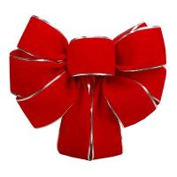 China MSD Christmas Red Velvet Wreath Bow Extra Large Pull Bow for Wedding Decoration Needs for sale