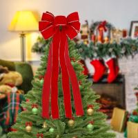 China MSD Christmas Red Velvet Wreath Bow Extra Large Pull Bow for Wedding Decoration Needs for sale