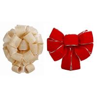 China MSD Christmas Red Velvet Wreath Bow Extra Large Pull Bow for Wedding Decoration Needs for sale