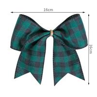 China Ribbon Bow Farmhouse Style Burlap Bow for Mini Buffalo Plaid and Floral Bows Craft for sale