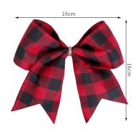 China Ribbon Bow Farmhouse Style Burlap Bow for Mini Buffalo Plaid and Floral Bows Craft for sale