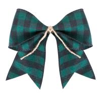China Ribbon Bow Farmhouse Style Burlap Bow for Mini Buffalo Plaid and Floral Bows Craft for sale