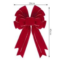 China Customized Red Velvet Bows for Christmas Tree 28cm*45cm or Like Picture for sale