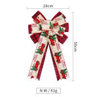 China 15cm*15cm MSD Christmas Tree Decorative Large Burlap Bows With Colored Lamp Ribbon bow for sale