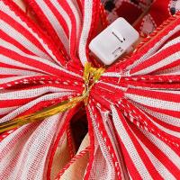 China 15cm*15cm MSD Christmas Tree Decorative Large Burlap Bows With Colored Lamp Ribbon bow for sale