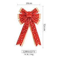 China MSD Ribbon's Christmas Ribbon Bow with White Snowflake Design Support Customized for sale