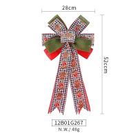 China MSD Ribbon Large Burlap Ribbon With Bear Pattern Christmas Bow For Decoration Polyester for sale