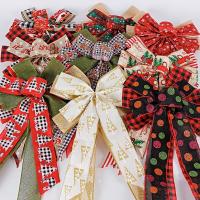 China MSD Ribbon Large Burlap Ribbon With Bear Pattern Christmas Bow For Decoration Polyester for sale
