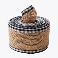 China Natural Jute Ribbon for Gift Packing Burlap Ribbon Print Customers' Requirements for sale