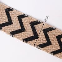 China Natural Jute Ribbon for Gift Packing Burlap Ribbon Print Customers' Requirements for sale