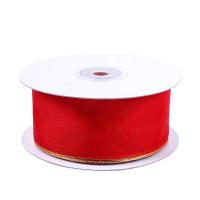 China 38mm Customised Organza Ribbon Wired Ribbon for Decoration Support Sample Order Lead Time for sale