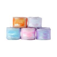 China MSD Ribbon Pink Wire Edge Organza Ribbon in 40mm Custom Made Design for Gift Wrapping for sale