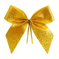 China Glitter Ribbon bow for party, Self Adhesive Gift Box Bows for christmas decoration for sale