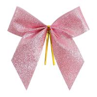 China Glitter Ribbon bow for party, Self Adhesive Gift Box Bows for christmas decoration for sale