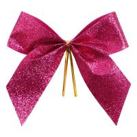 China Glitter Ribbon bow for party, Self Adhesive Gift Box Bows for christmas decoration for sale