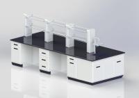 China High Level Series Lab Island Bench With Reagent Shelves For Experiment Operation Platform for sale