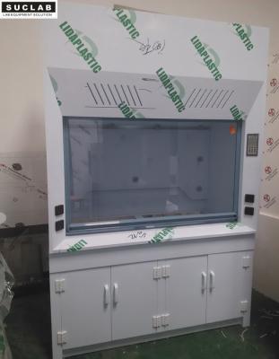 China 6' Ducted PP Fume Hood Cupboard Full Cover Lighting With Exhaust Fans for sale