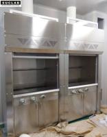 China Clean Room Stainless Steel Fume Hood L1500*W800*H2350mm Size Floor Mounted for sale