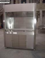 China Clean Room Stainless Steel Fume Hood L1500*W800*H2350mm Size Floor Mounted for sale