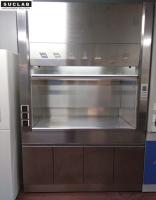 China Chemical Resistant Stainless Steel Fume Hood With Epoxy Resin Benchtop for sale
