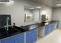 China Floor Mounted Steel Lab Bench With PP Sink And Water Tap In Laboratory Engineering for sale