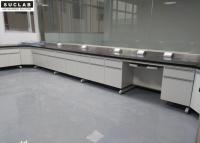 China Steel And Wood School Science Laboratory Furniture Black Marble Countertop Type for sale