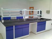 China Movable LSteel Lab Bench 1.0mm Steel Material With Emergency Eyewasher for sale