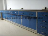 China 3000*750*850mm Steel Lab Furniture , Lab Bench Table Wall Workbench for sale