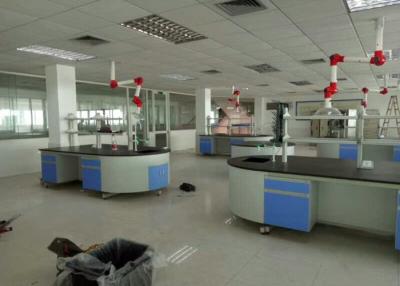 China Steel / Wood Frame Lab Systems Furniture Workbench With Silent Sliding Rail for sale
