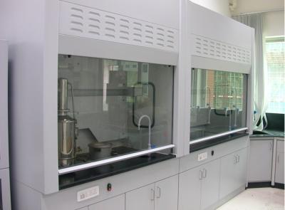 China Alkali Proof PP Fume Hood Fluorescent Inner Lamp And Lifting Freely PVC Window for sale