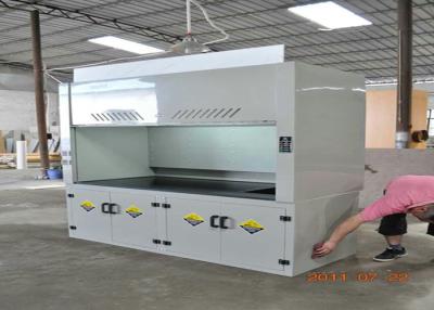 China 8 - 10mm Benchtops Chemical Fume Cupboard , Fume Hood Cabinet Seamless Welding for sale