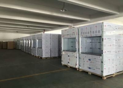 China Durable PP Fume Hood Ventilation Cupboard Vertical Raising Sash PP Worktop for sale
