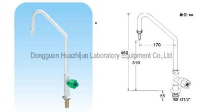 China Desktop Single Port Laboratory Swan Neck Taps Pure Copper Material ISO Approved for sale
