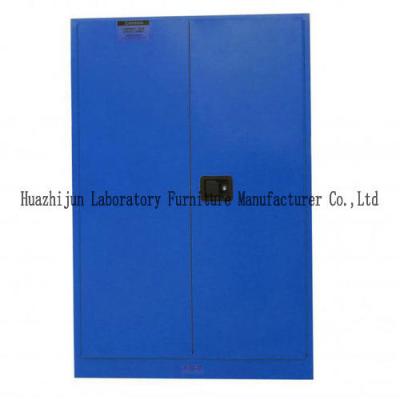 China Chemical Resistant Lab Storage Cabinets Blue Three - Linkage Lock Design for sale