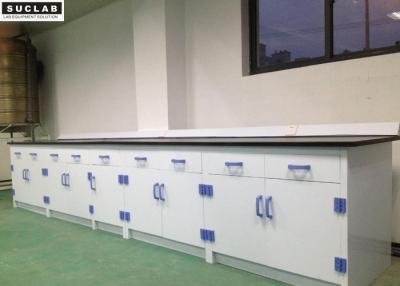 China 8mm Worktop Laboratory Furniture Systems , Laboratory Wall Bench PP Material for sale