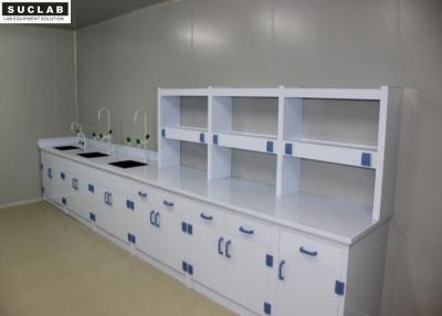 China Compact Design Chemistry Lab Tables , Laboratory Benches And Cabinets Adjustable Footing for sale