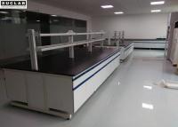 China Steel C Frame Wood Lab Furniture , Lab Tables Work Benches For High Schools for sale