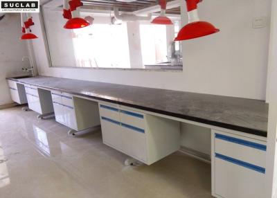 China Full Steel Chemistry Lab Tables 12.7mm Solid Worktops SGS Certified for sale