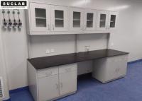 China Alkali Proof Lab Systems Furniture Wall Bench 1.2 Mm Thick Steel Body And Cabinet for sale