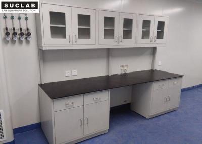 China Alkali Proof Lab Systems Furniture Wall Bench 1.2 Mm Thick Steel Body And Cabinet for sale