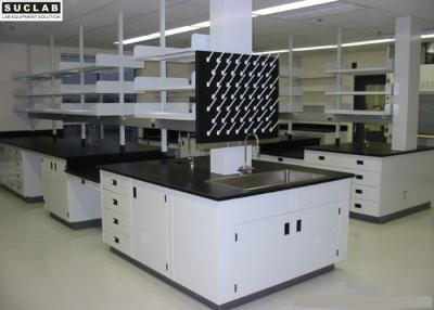 China Commercial Laboratory Wall Cabinets Multi Choice Worktops With Stool Chairs for sale