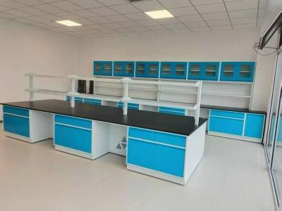 China Heavy Duty Metal Laboratory Casework with Phenolic Resin Worktop and Epoxy Coated Steel Cabinets Designed for Medical Industry for sale