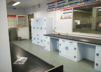 China PP Structure Anti Corrosive Lab Work Benches With Reagent Shelf for sale