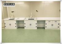 China Chemical Lab Furniture Polypropylene Countertop With PP Drip Rack And Water Outlet for sale