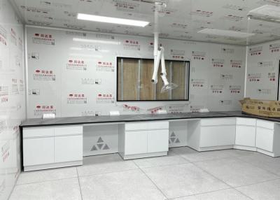China Phenolic Resin Worktop Lab Furniture Series White Steel Cabinet Chemical Lab Benches for sale