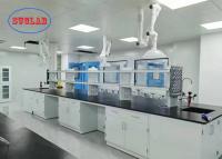 China Epoxy Resin Benchtop White Colour Science Laboratory Furniture With Functional Column for sale