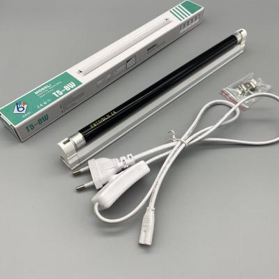 China RoHS 365nm Black Light T5 BL 8 Watt Black Bulb With Plug And Switch for sale