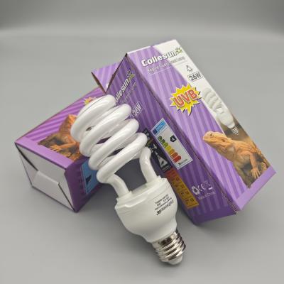 China 26W 10.0 UVB E27 CFL Bulb For Bearded Dragons Promotes Active Behavior And Essential Vitamin D3 Synthesis for sale