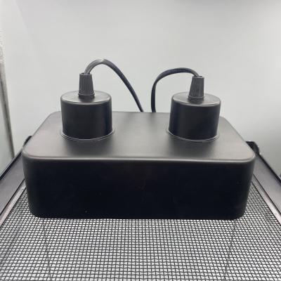 China Independent Switch Double Reptile Lamp Fixture Maximum 160W Heating Lamp For Lizards Turtles Snakes And Amphibians for sale